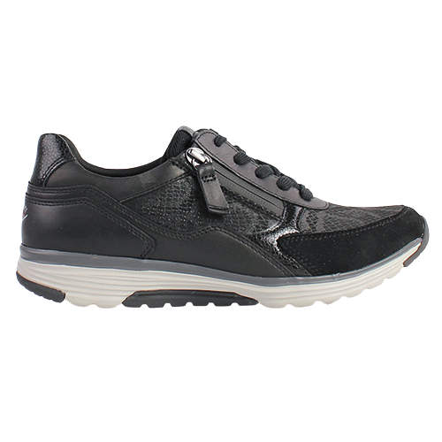 Gabor Ladies Rolling Soft Trainers - 56.977.87 - Black – Greenes Shoes