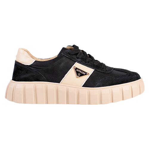 Kate Appleby Ladies Flatform Trainers - Severn - Black – Greenes Shoes